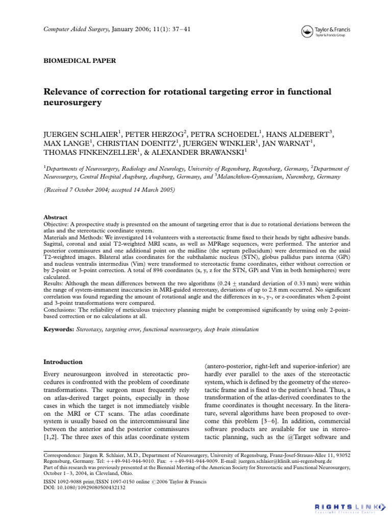 Relevance of Correction For Rotational Targeting Error in Functional ...