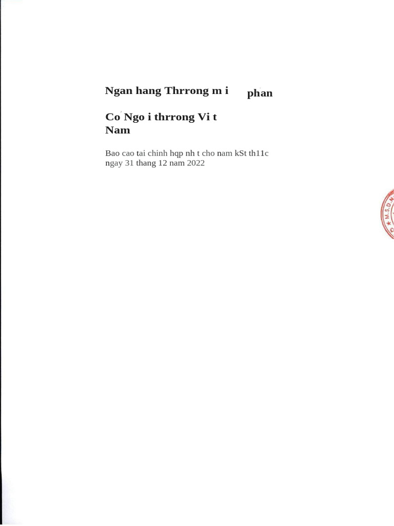 VCB - BCTC Hop Nhat Kiem Toan 2022 | PDF
