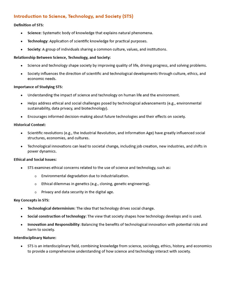 STS-Midterm-Handouts | PDF | Science | Sustainability