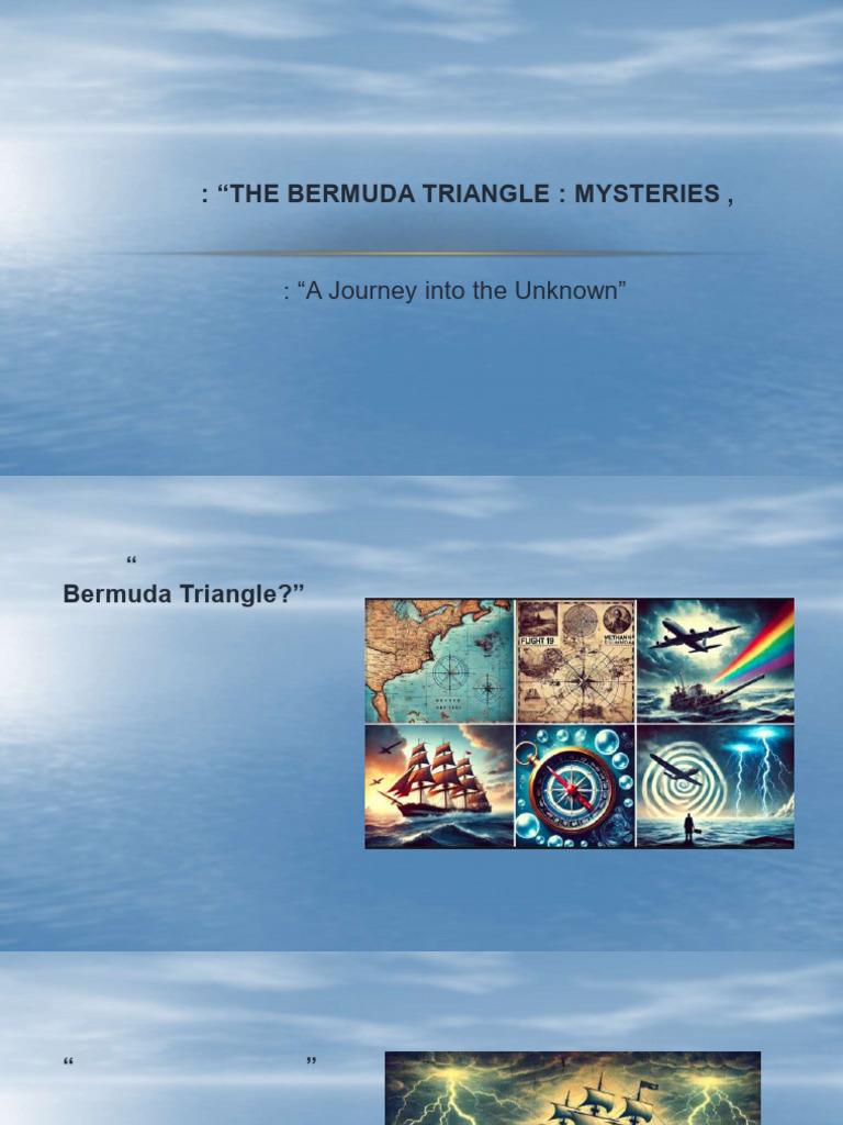 Subtitle:: "The Bermuda Triangle: Mysteries, Myths and Explanations | PDF
