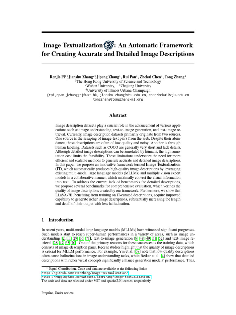 Image Textualization - An Automatic Framework | PDF | Cognitive Science