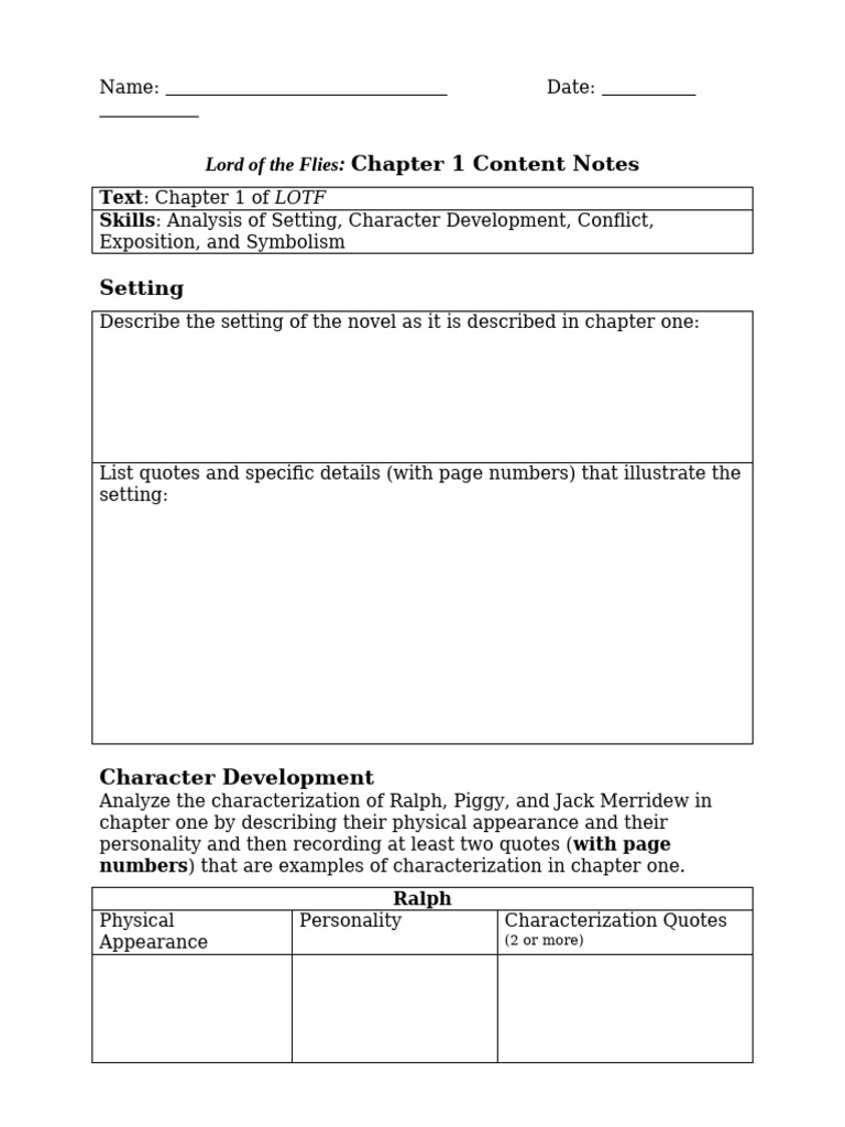 Chapter 1 Content Notes | PDF