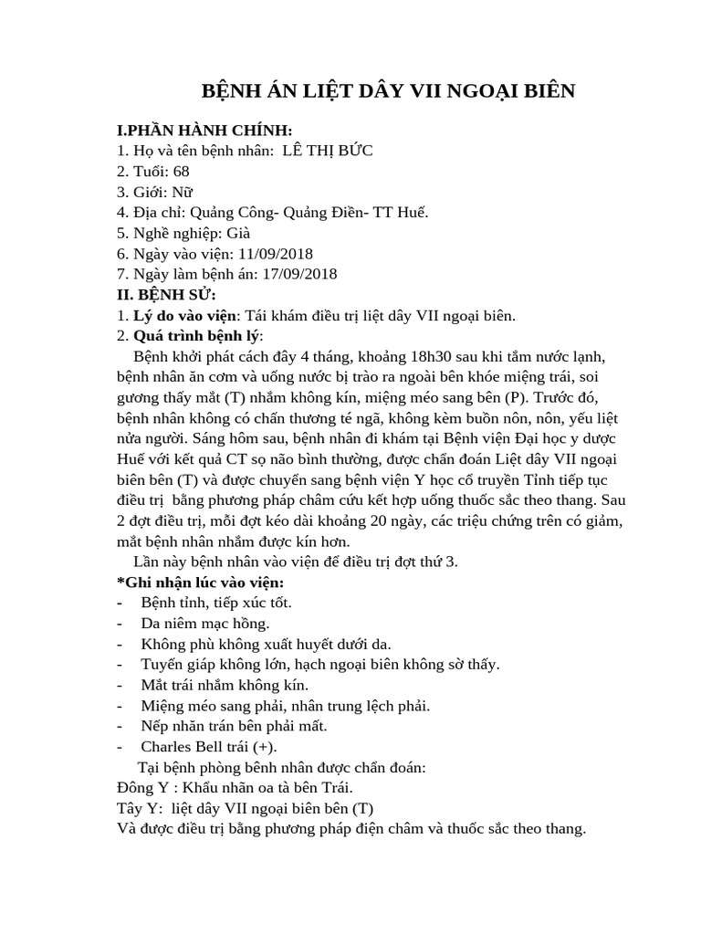 BENH AN YHCT Liet VII Ngoai Bien | PDF
