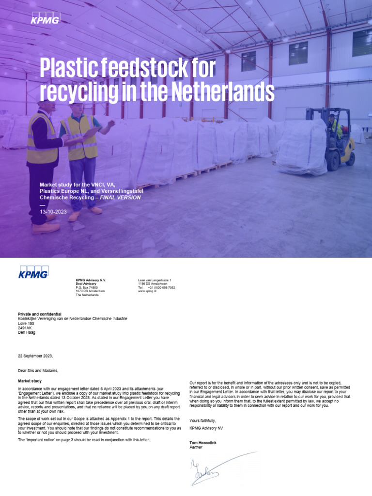 Plastic Feedstock For Recycling in The Netherlands KPMG Final Version ...