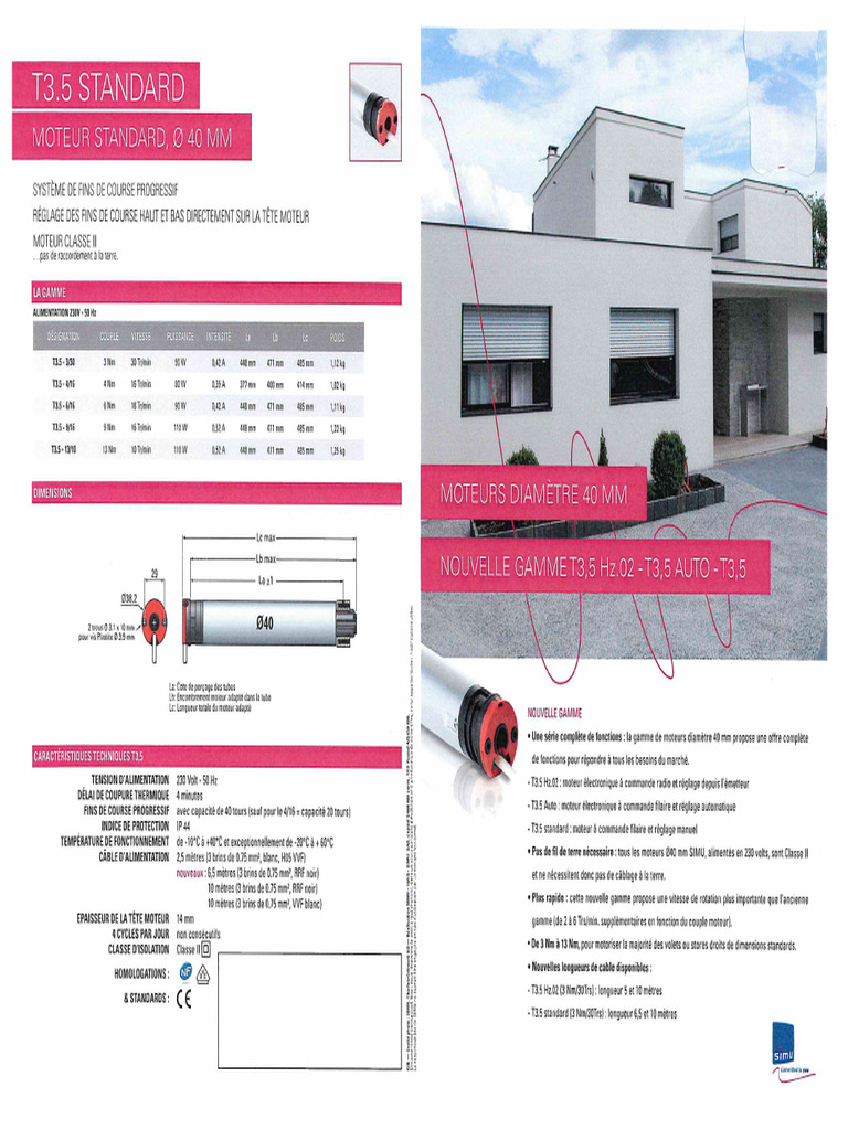 Caractéristiques Moteur SIMU T3.5 Et HZ 2019 | PDF