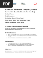 Hackathon Proposal Format | PDF