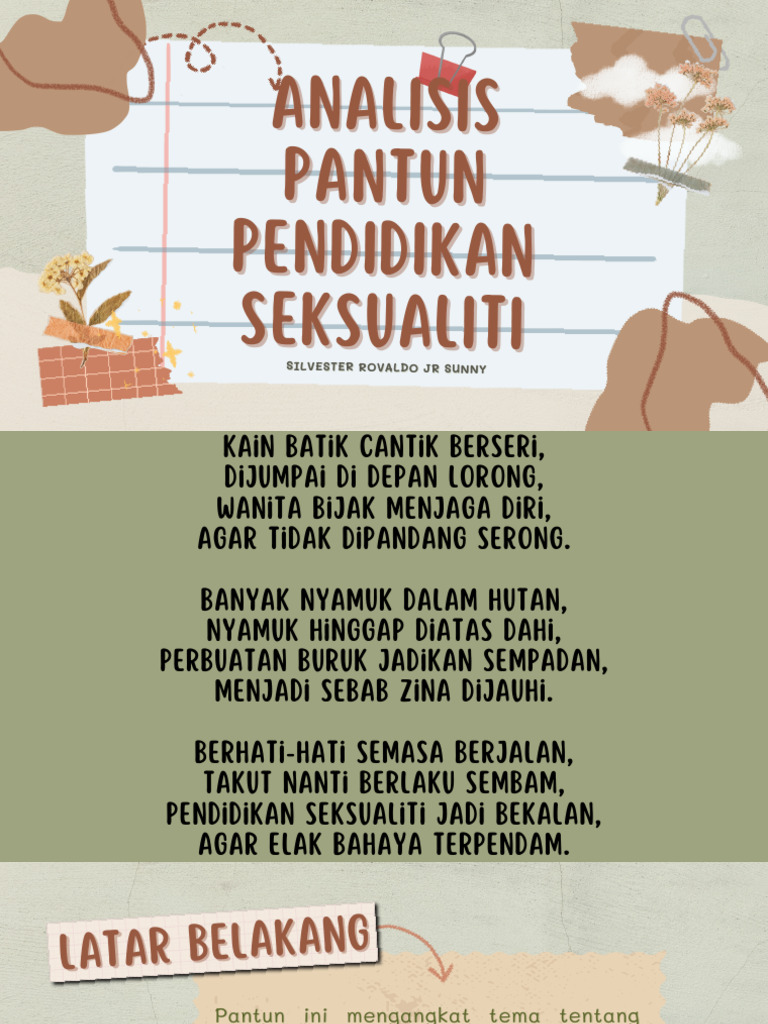 Analisis Pantun Pendidikan Seksualiti | PDF