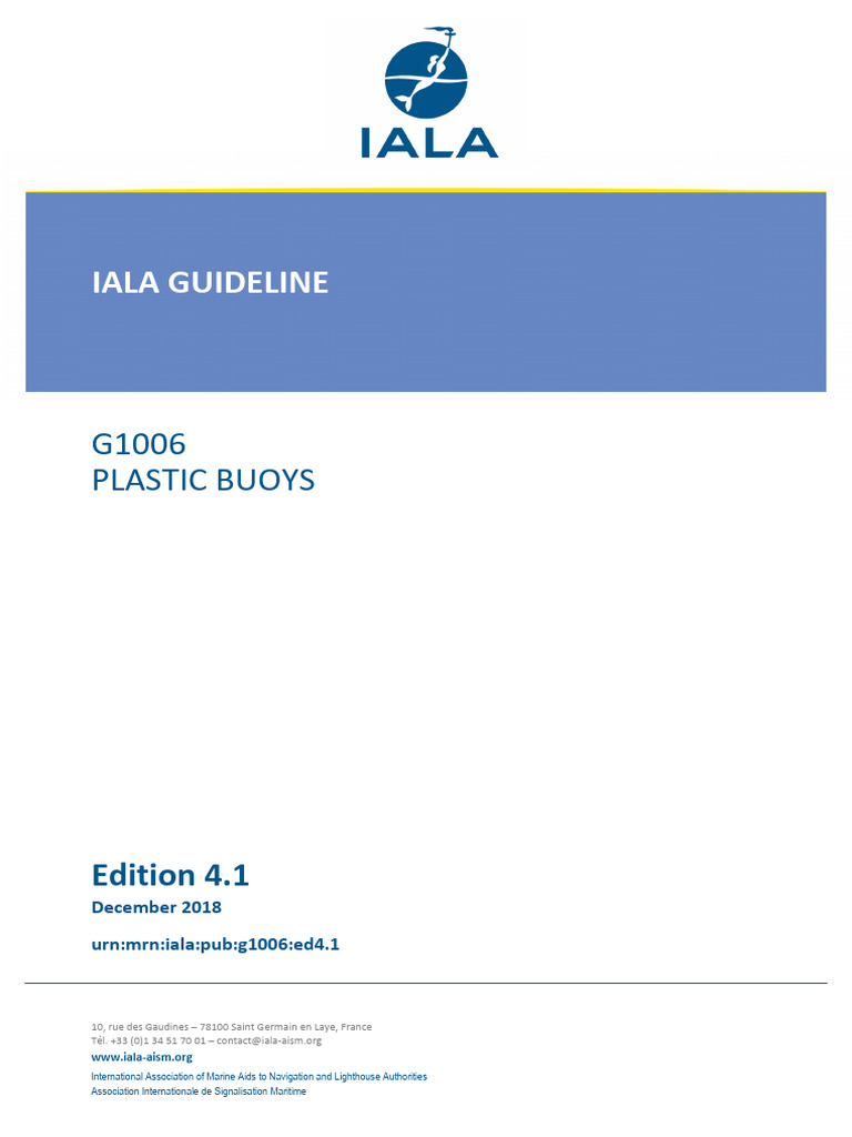 G1006 Ed4.1 Plastic Buoys December 2018 | PDF | Ultraviolet | Plastic