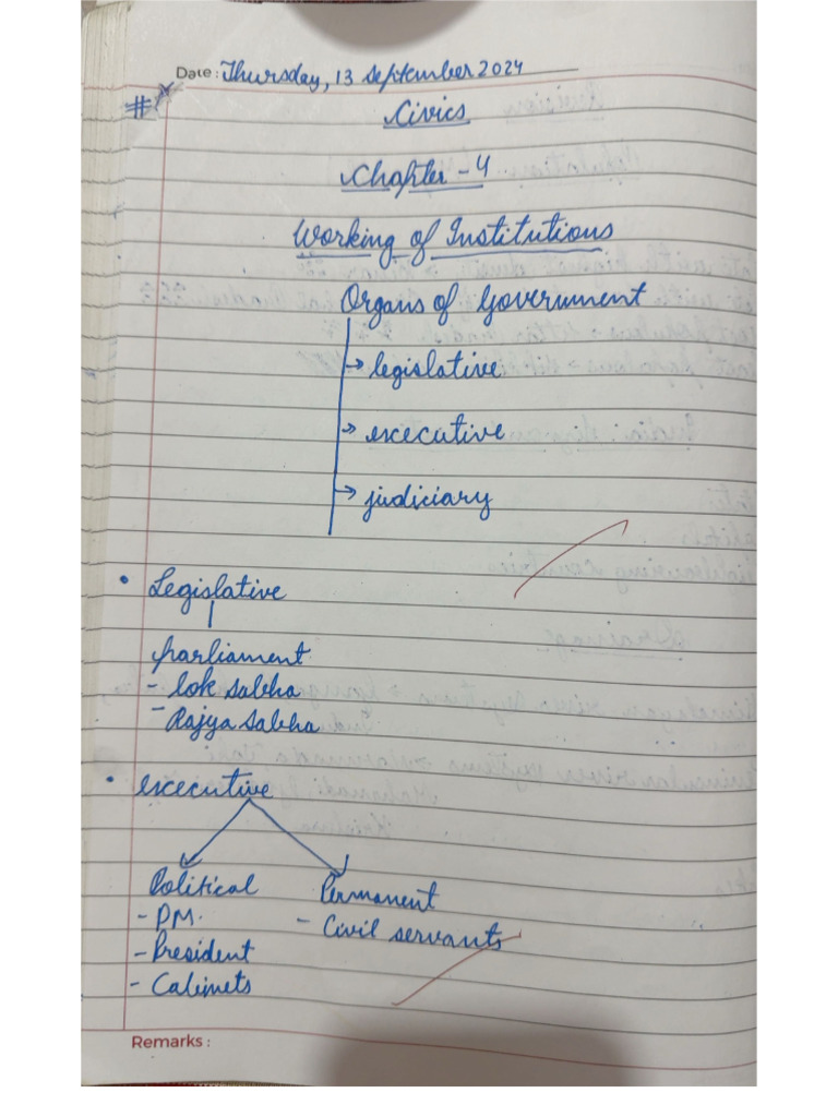 Class 9 SSC Civics CH Working of Institutions | PDF