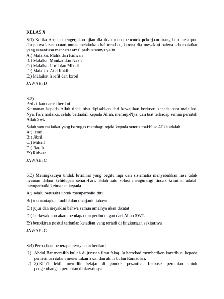 Soal Pat Genap 2021-2022 | PDF