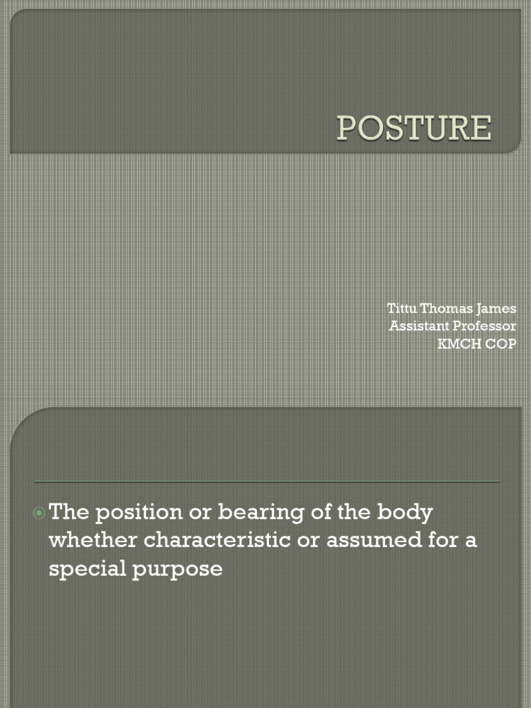 Posture Ppt | PDF | Vertebral Column | Scoliosis