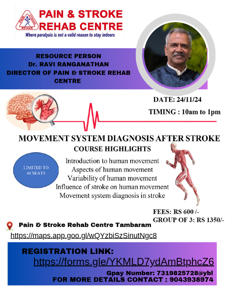 Movement System Diagnosis After Stroke Workshop Invite | PDF