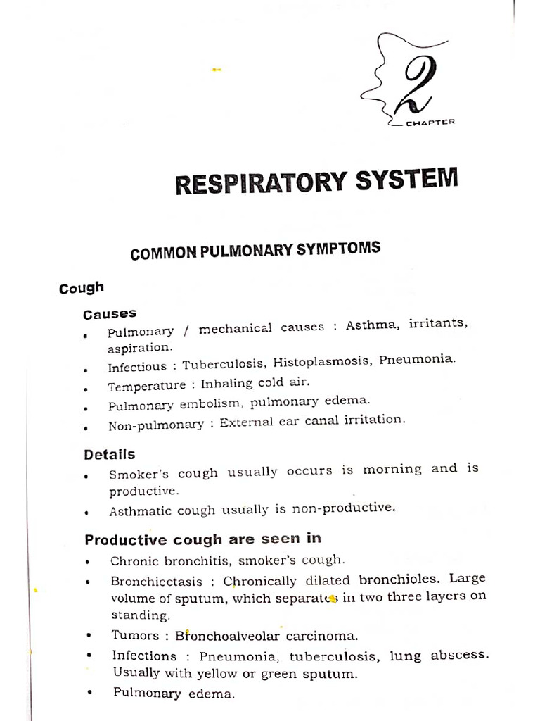 Respiratory System Notes With Therapeutic | PDF