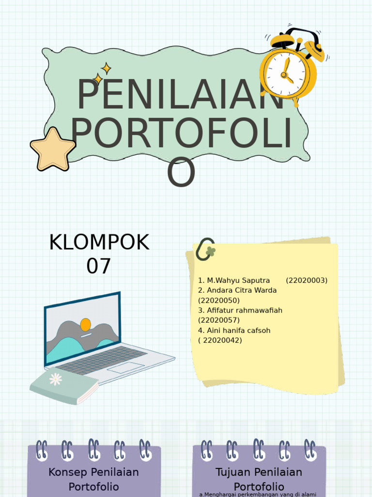 k7 Penilaian Portofolio | PDF | Karier & Perkembangan