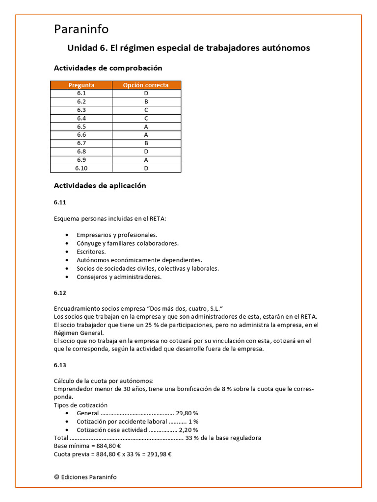 Solucionario Completo T06 | PDF | Labor