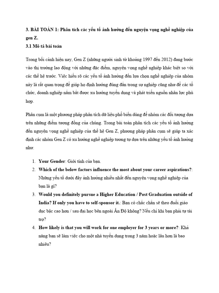 Dàn Bài KHDL. | PDF