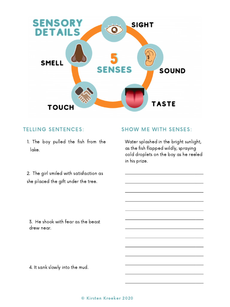 SensoryDetailsWorksheet 1 1 | PDF