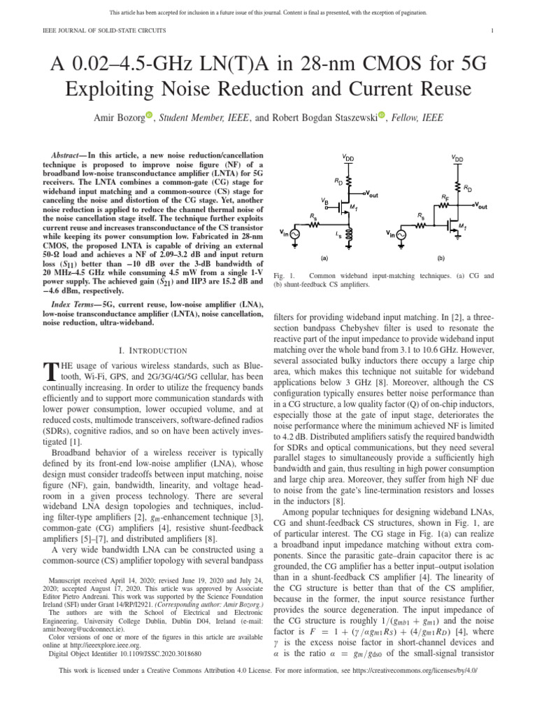 1 - Nguyen Hoang Anh - LN (T) A in 28-Nm CMOS For 5G Exploiting Noise ...