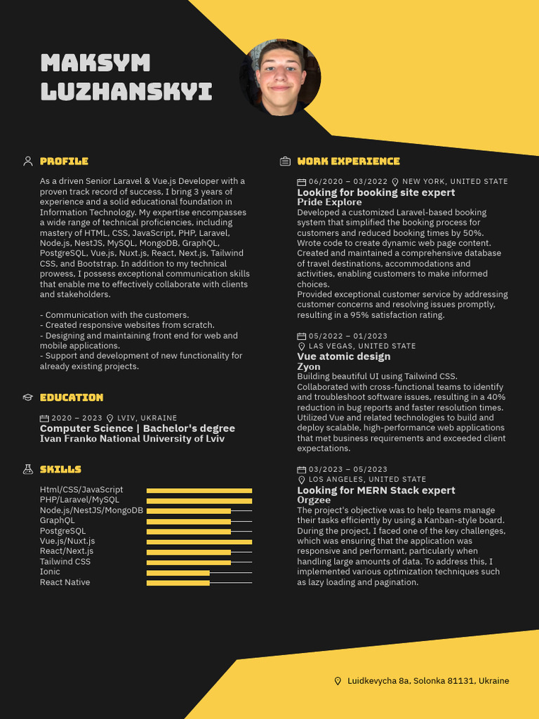 Senior Developer: Laravel & Vue.js Expertise | PDF | Java Script ...