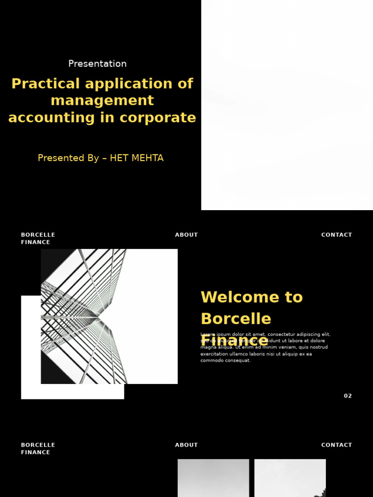 Black And White Minimalist Finance Presentation Pdf Finance And Money