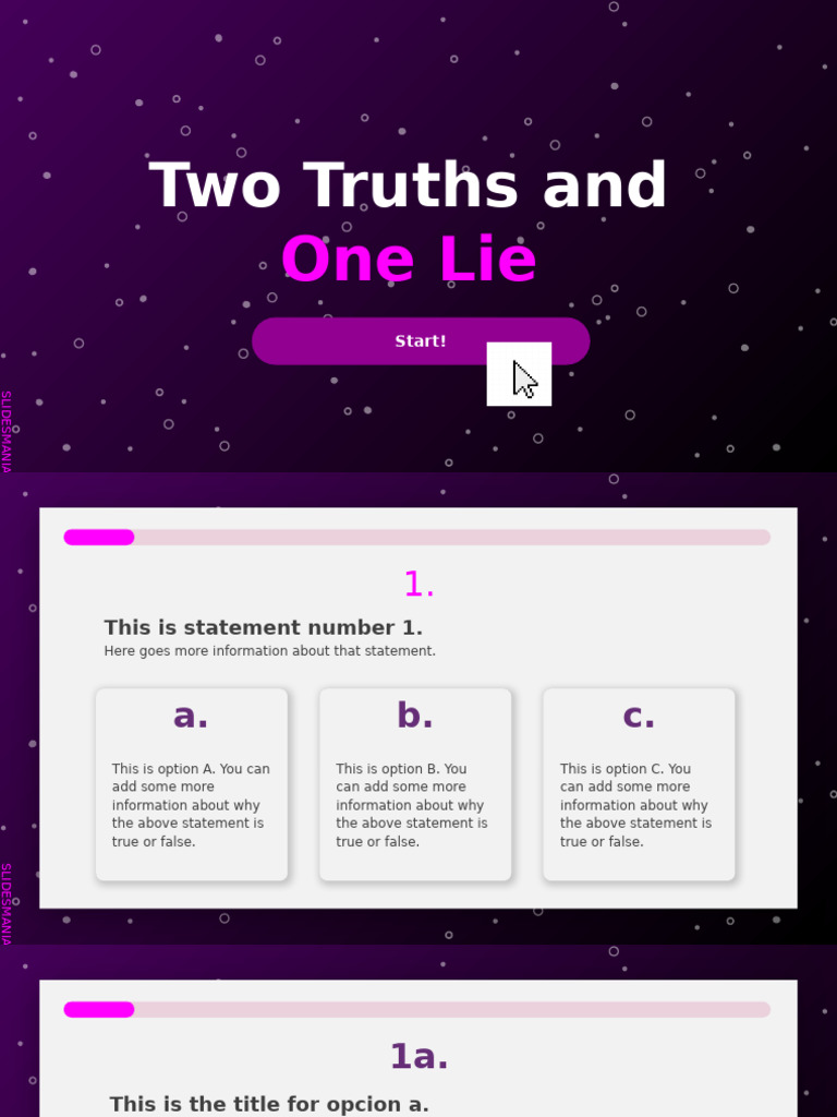 Two Truths and One Lie Game Guide | PDF