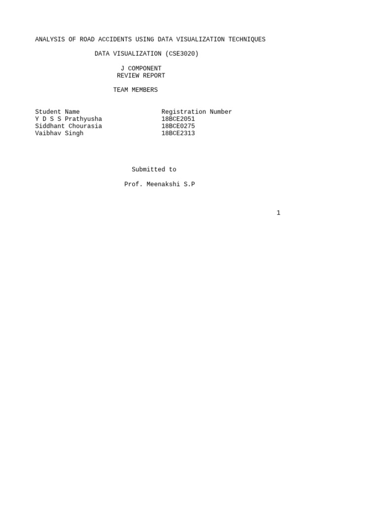 Project Report Data Visualization | PDF | Traffic Collision | Python (Programming Language)