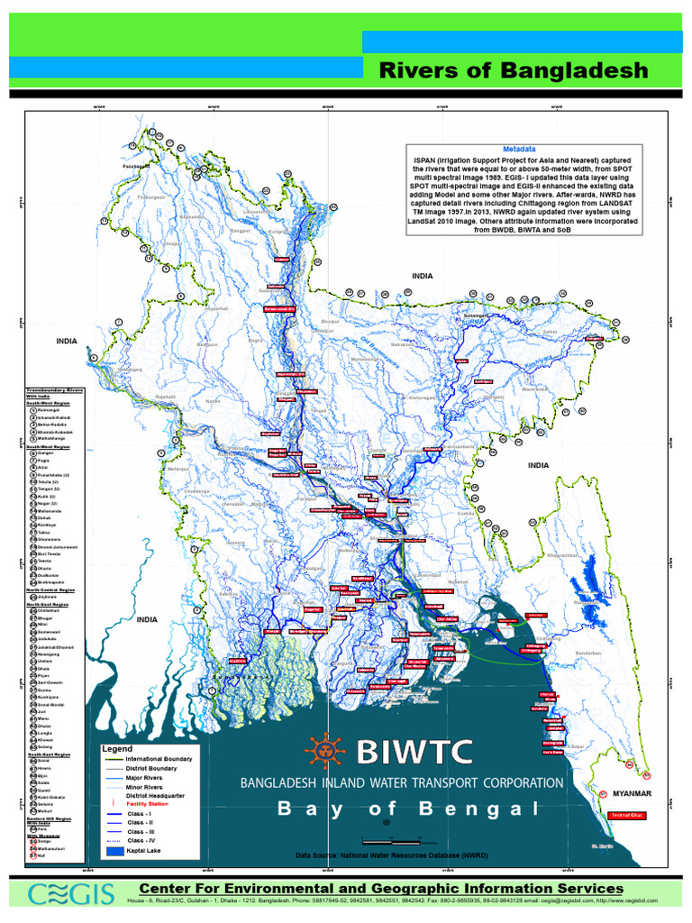 River Map of Bangladesh | PDF | Remote Sensing