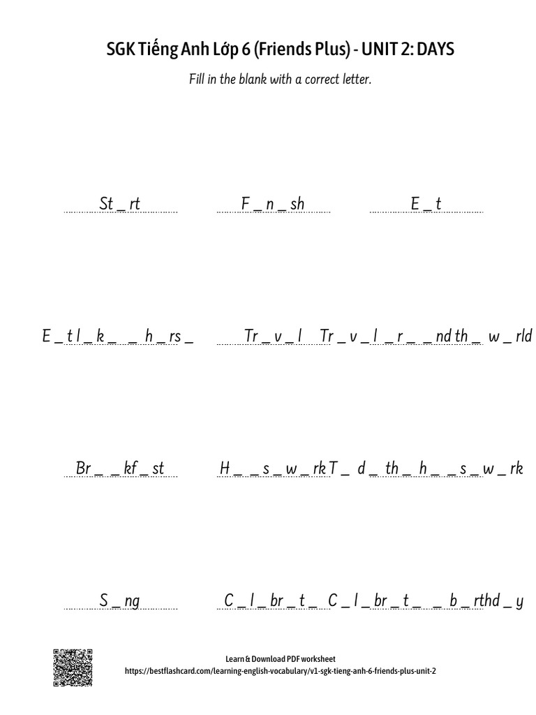 SGK Tiếng Anh 6: Unit 2 - Days | PDF | Career & Growth
