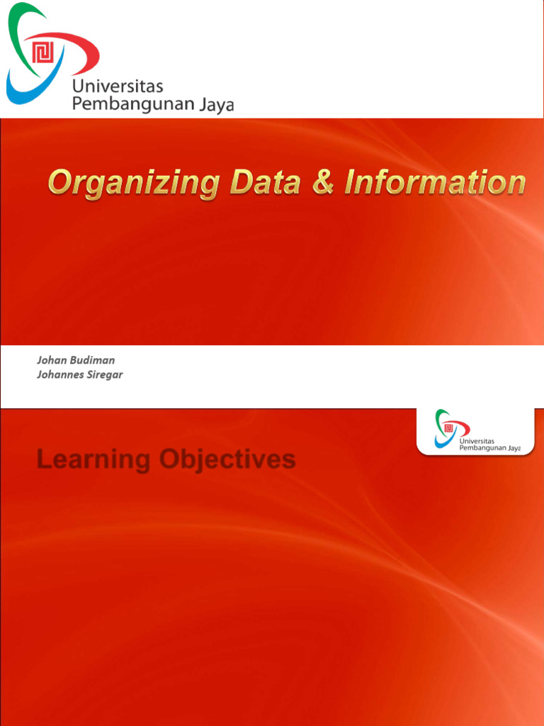 Slide SIF101 6 Organizing Data Information | PDF | Databases | Relational Model