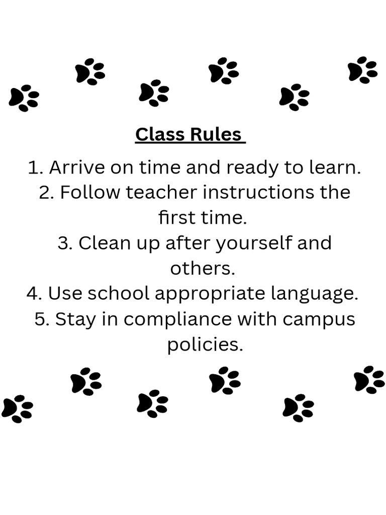Classroom Guidelines for Students | PDF