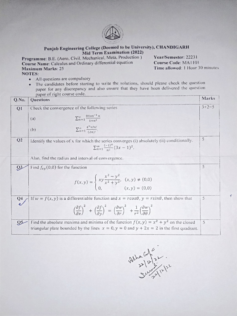 BTech 1st Year Question Papers | PDF | Bipolar Junction Transistor