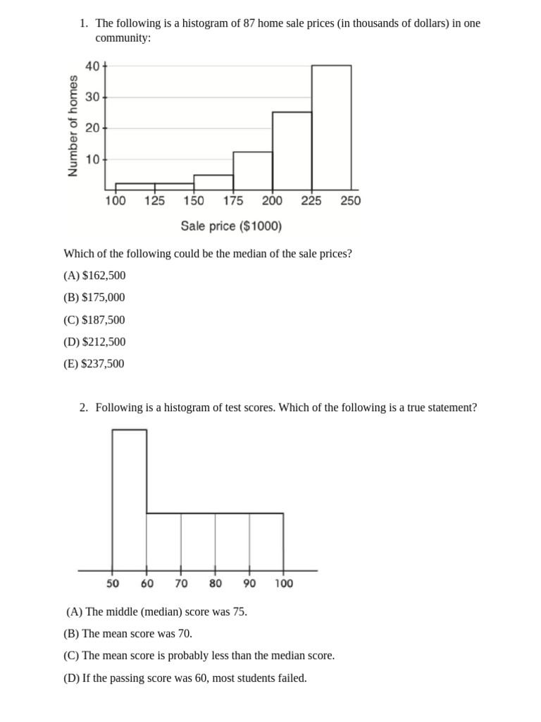 Review Exercises | PDF | Variance | Quartile