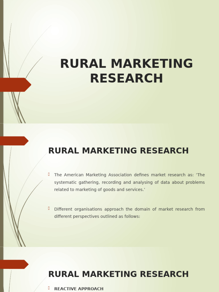 Rural Marketing Research | PDF | Marketing | Marketing Research
