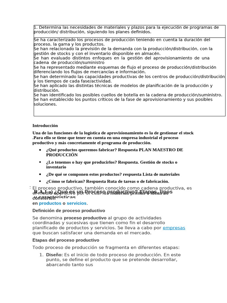 Teoria R.a.1 | PDF | Lean Manufacturing | Logística