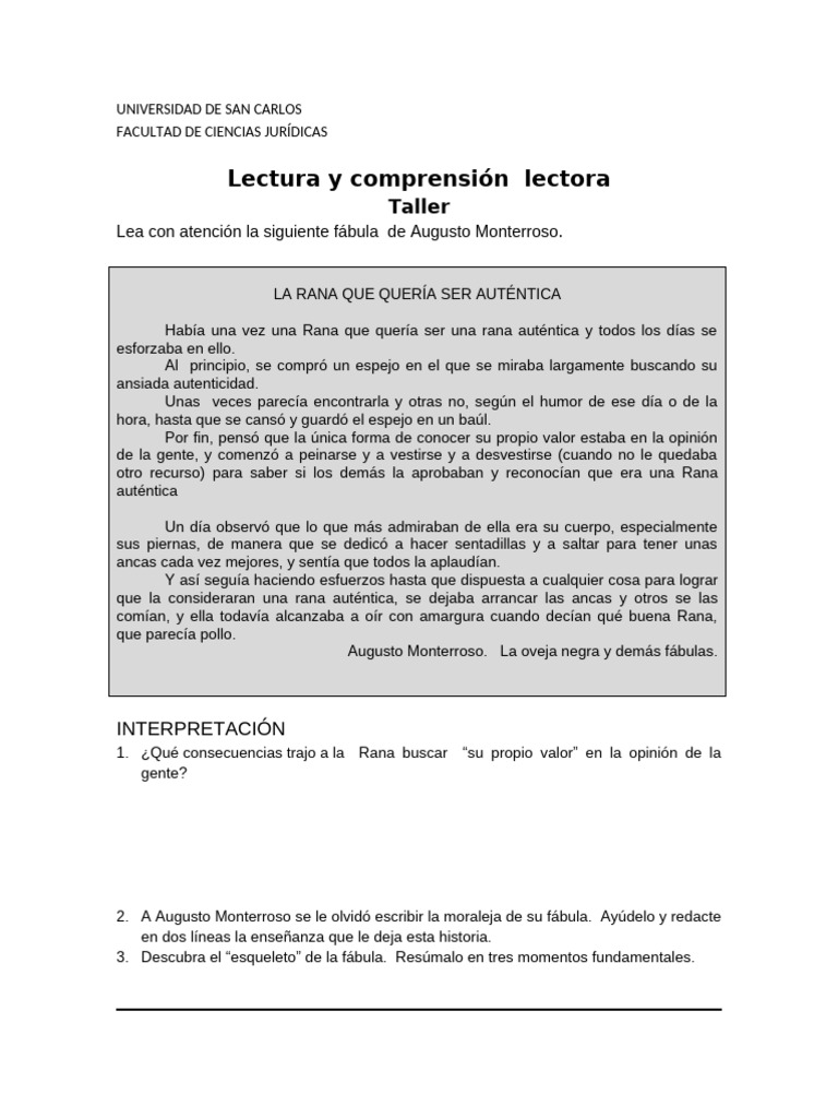 Taller de Lectura y Comprensión Lectora. V. 2 | PDF | Adultos jóvenes ...