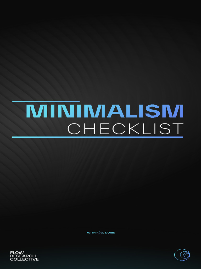 Minimalism Checklist | PDF | Neuroscience
