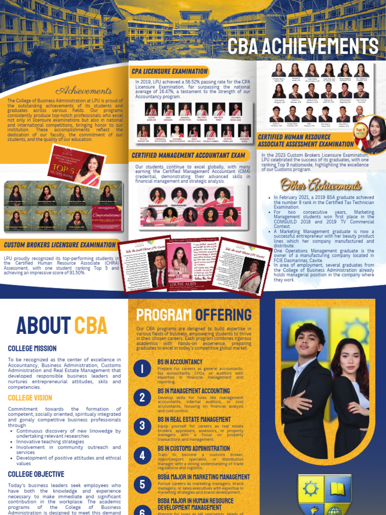 CBA Department - Brochure - 20241114 - 080213 - 0000 | PDF | Accountant | Entrepreneurship