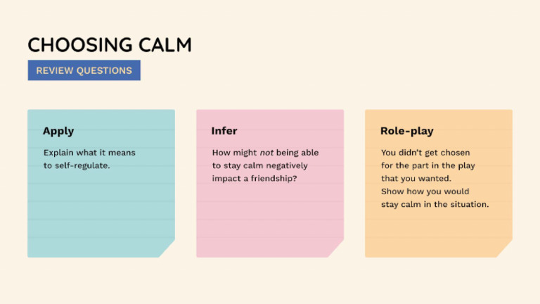 Choosing Calm Skill Review | PDF