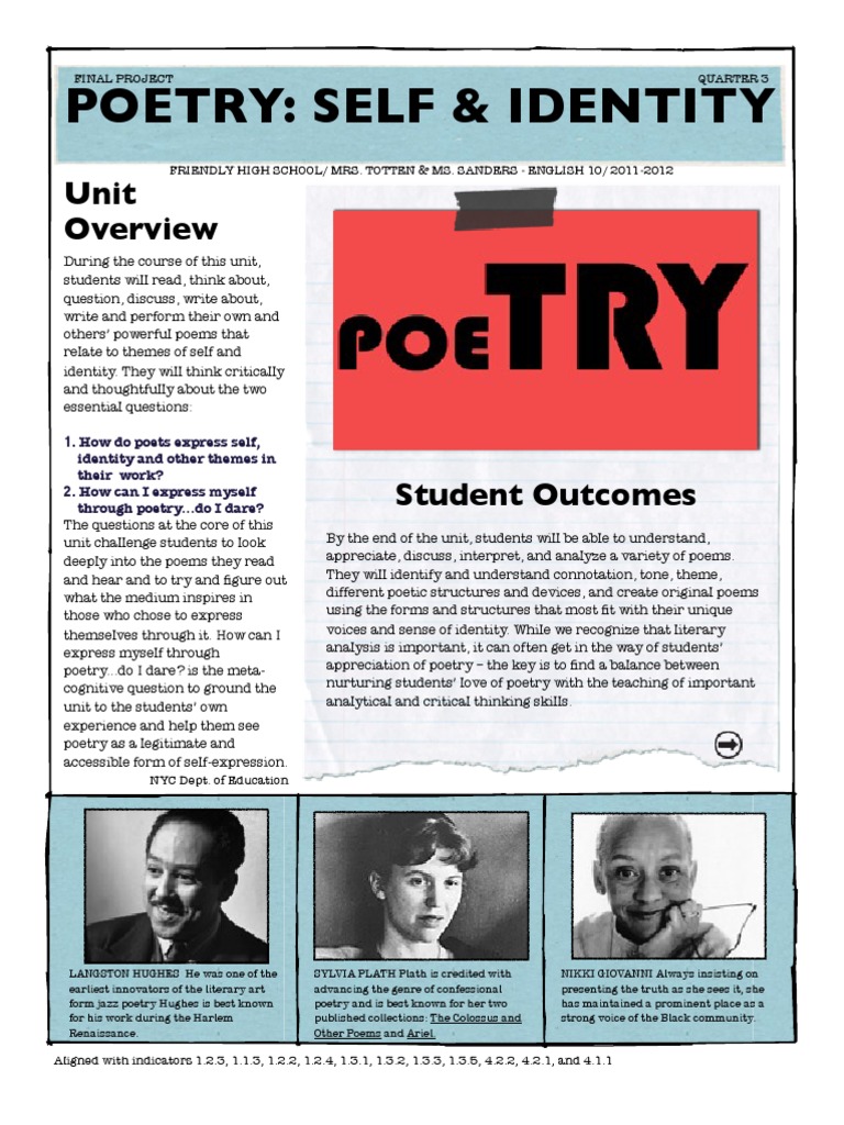 Poetry Self-Identity Final Project PDF | Sylvia Plath | Poetry