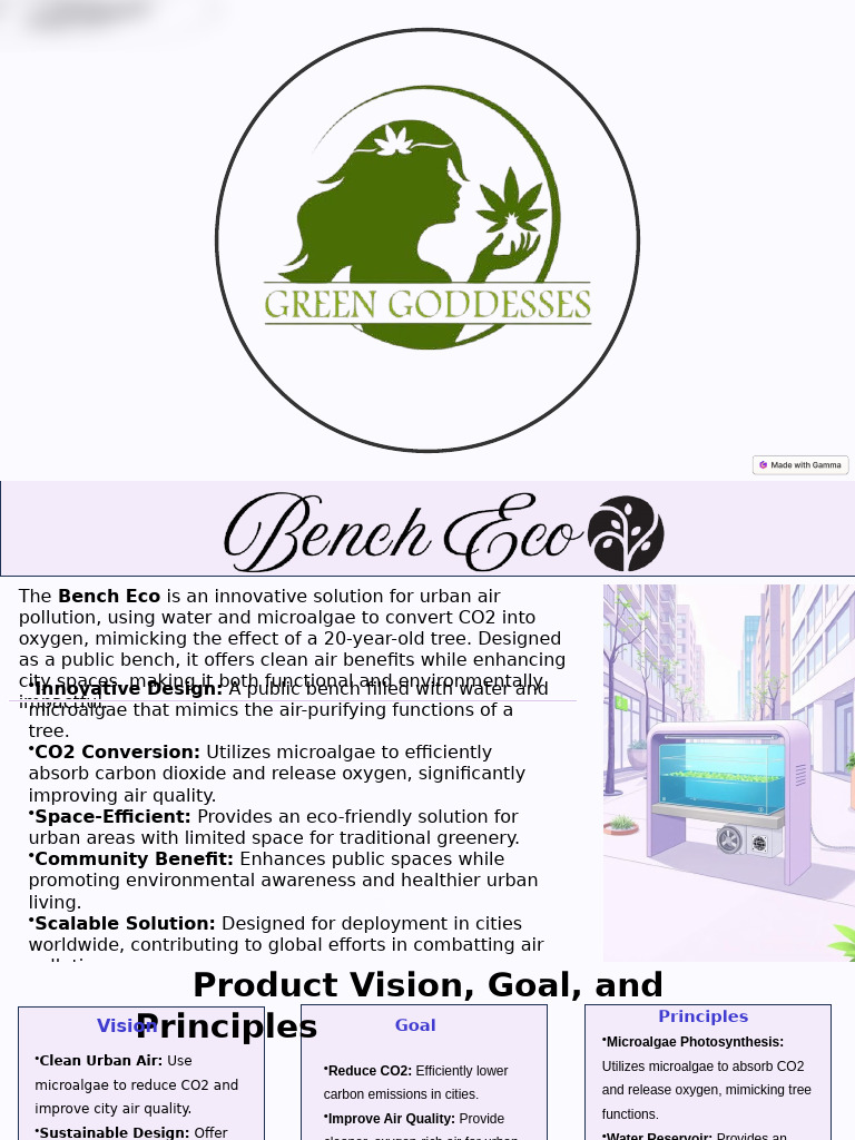 Urban Eco-Bench for Cleaner Air | PDF | Air Pollution | Carbon Dioxide