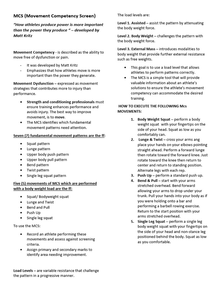 GROUP 1 - MCS report | PDF | Strength Training | Physical Exercise