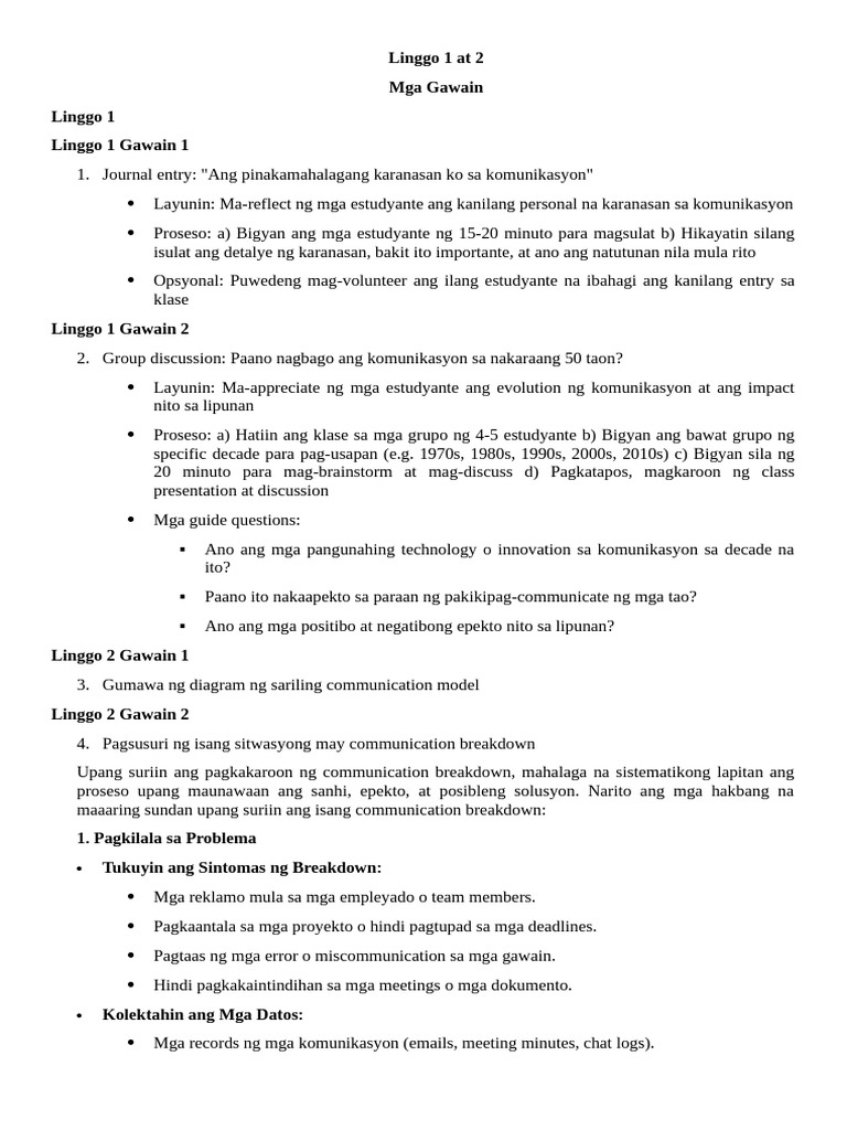Prelim Linggo 1 at 2 | PDF