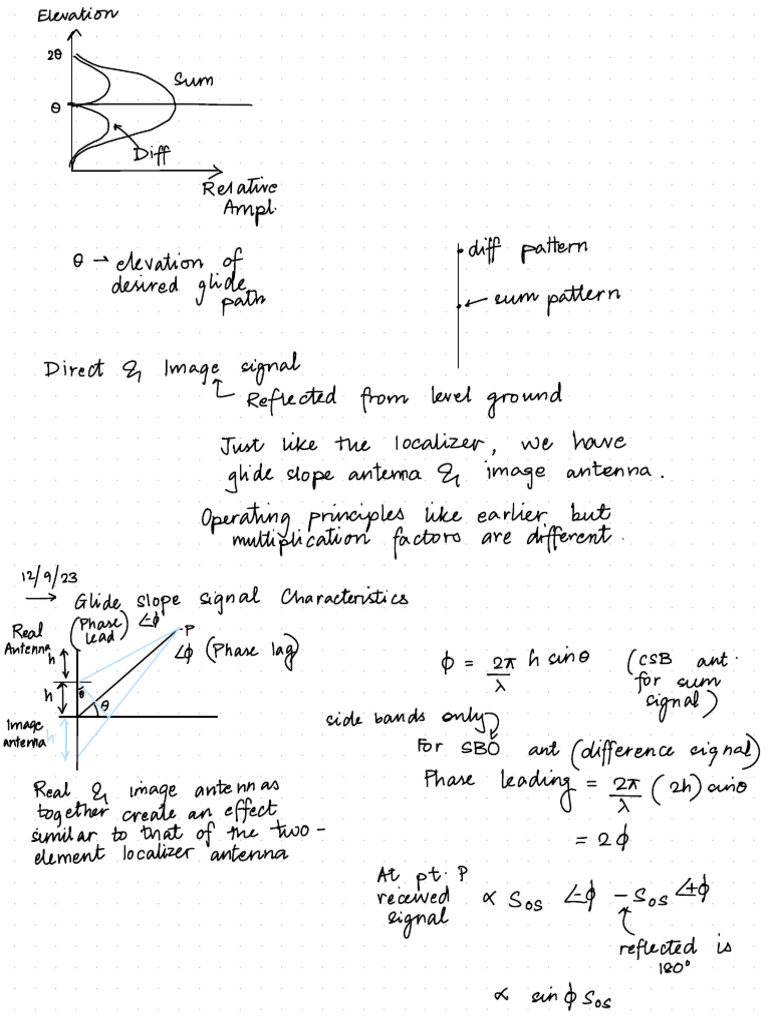 Glide Slope Signal and Navigation Systems | PDF | Inertial Navigation ...
