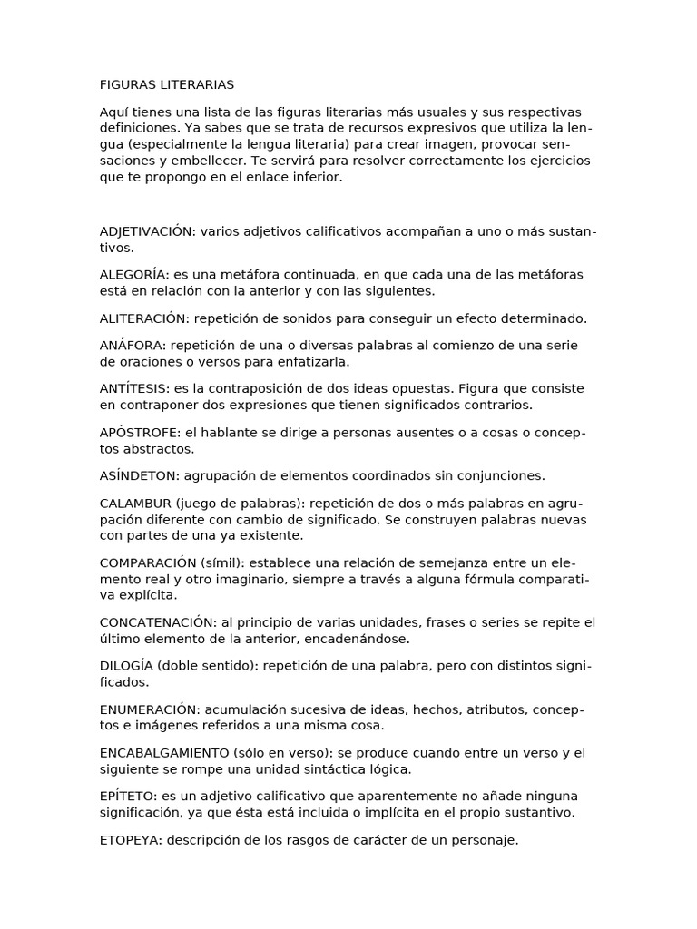 Literatura - FIGURAS LITERARIAS | PDF | Metáfora | Lingüística