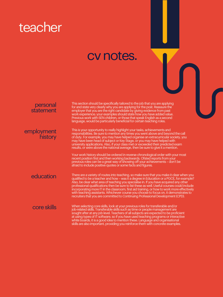 Teacher CV Tips for UK Applicants | PDF | Teachers | Learning