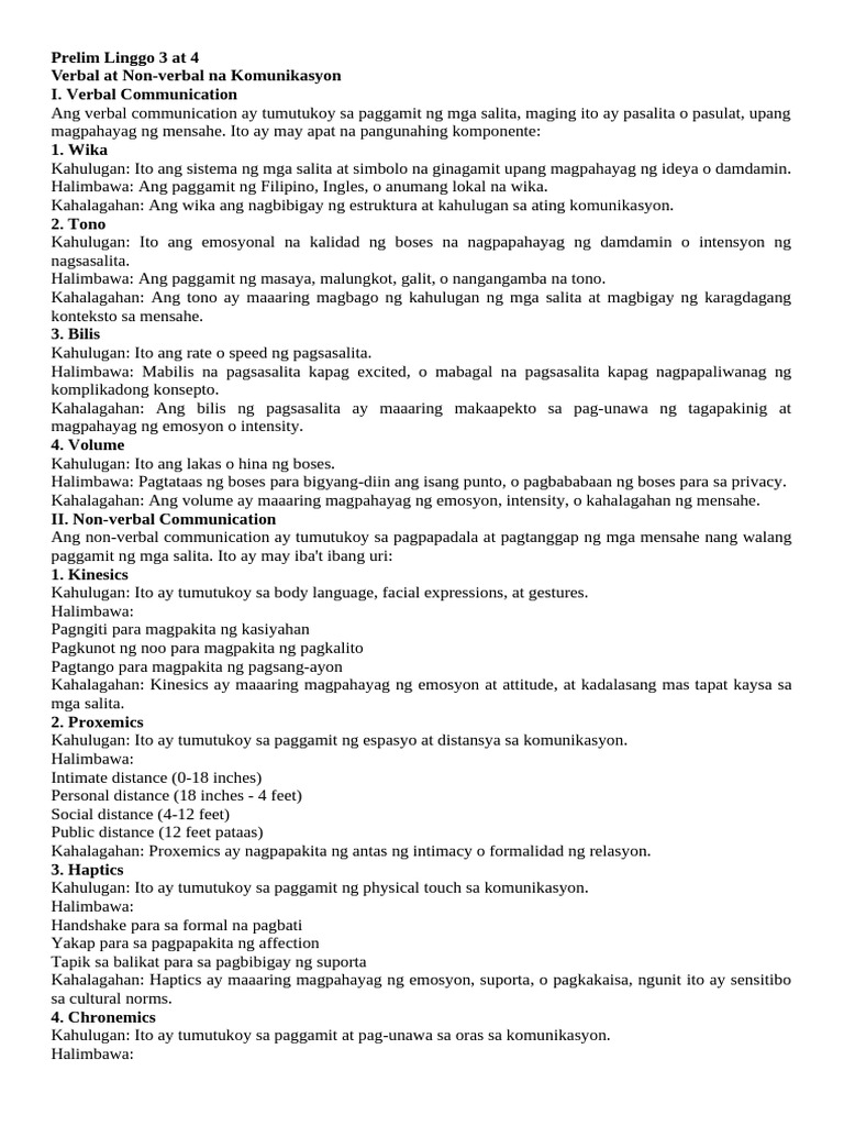 Prelim Linggo 3 at 4 | PDF