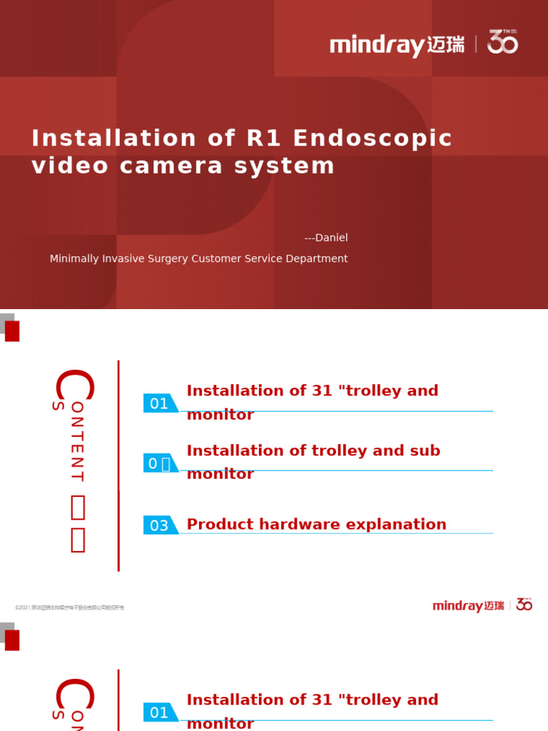 Installation of R1 Endoscopic Video Camera System | PDF | Usb | Light ...