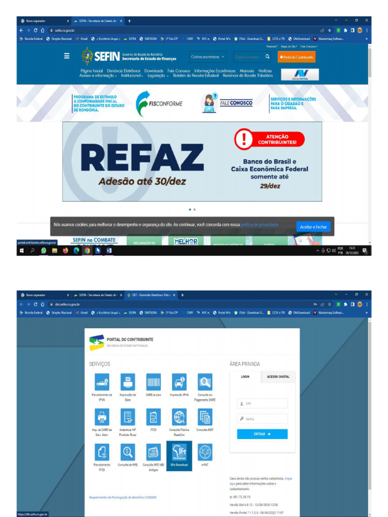 Passo A Passo Solicitação XML Site Sefin | PDF