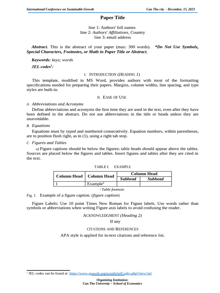 Sustainable Growth Paper Template | PDF
