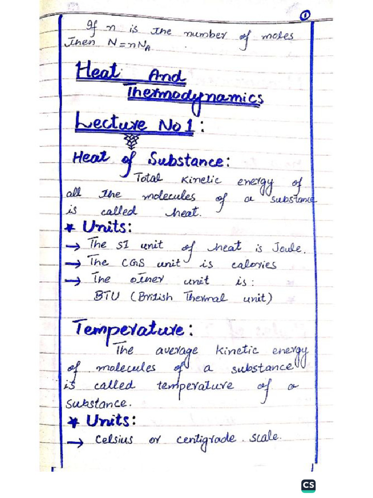 Thermodynamics Notes | PDF